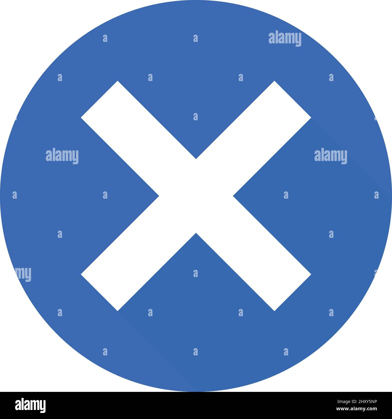 Round cross mark icon. It means denial or rejection. Editable vector ...