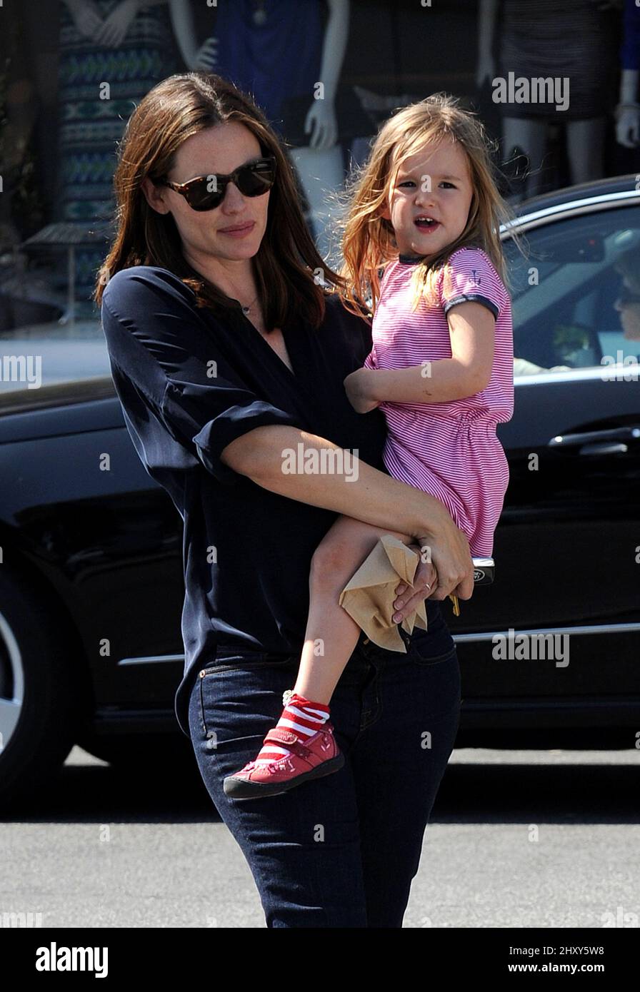 Jennifer Garner and daughter Seraphina seen out and about in Santa ...