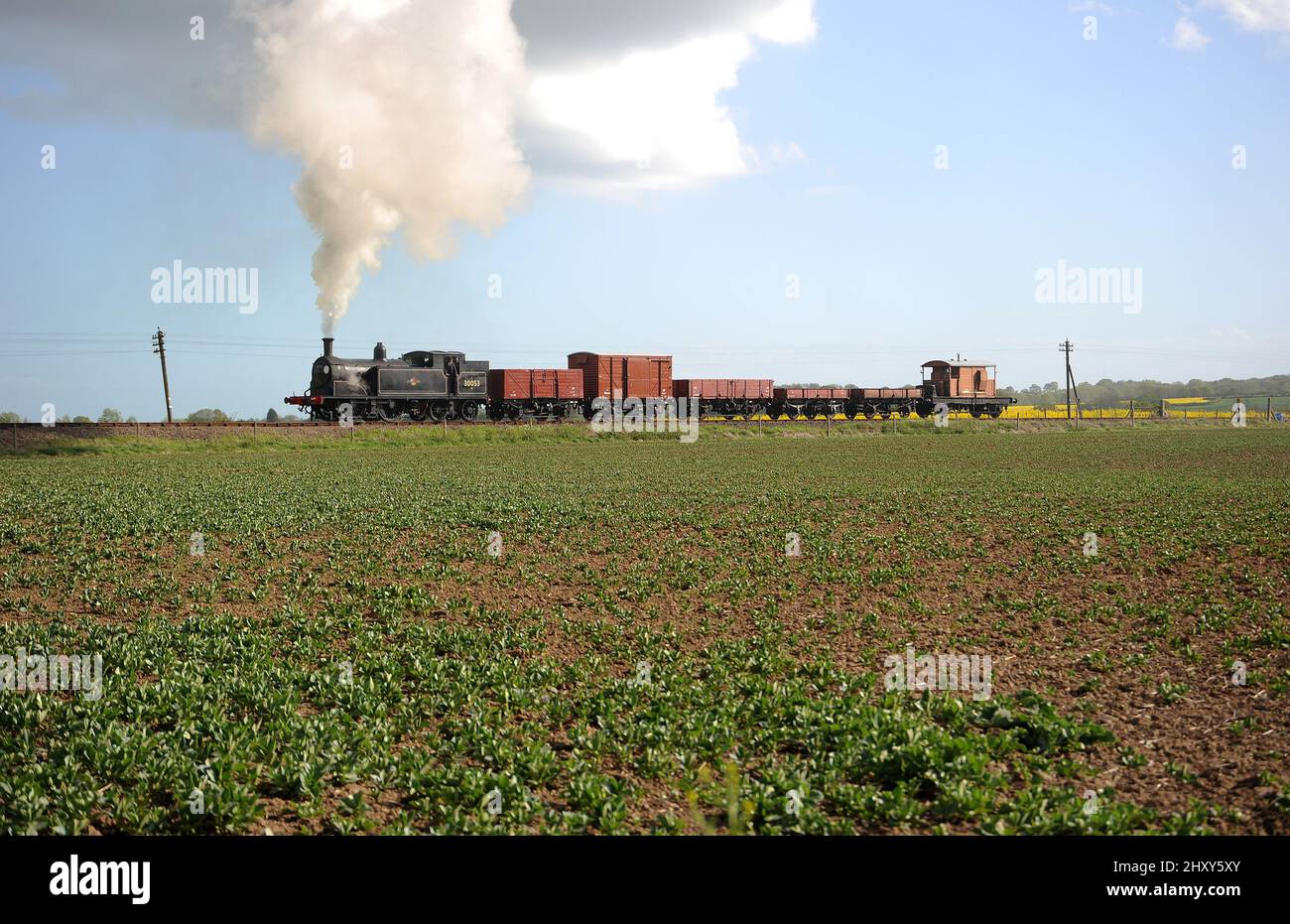 "30053" and a short goods train. Seen here between Northiam and ...
