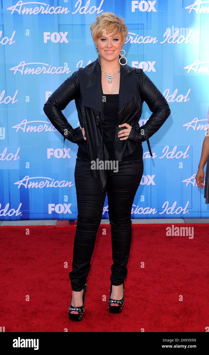 Erika Van Pelt attends the 2012 American Idol Season 11 Finale held at ...