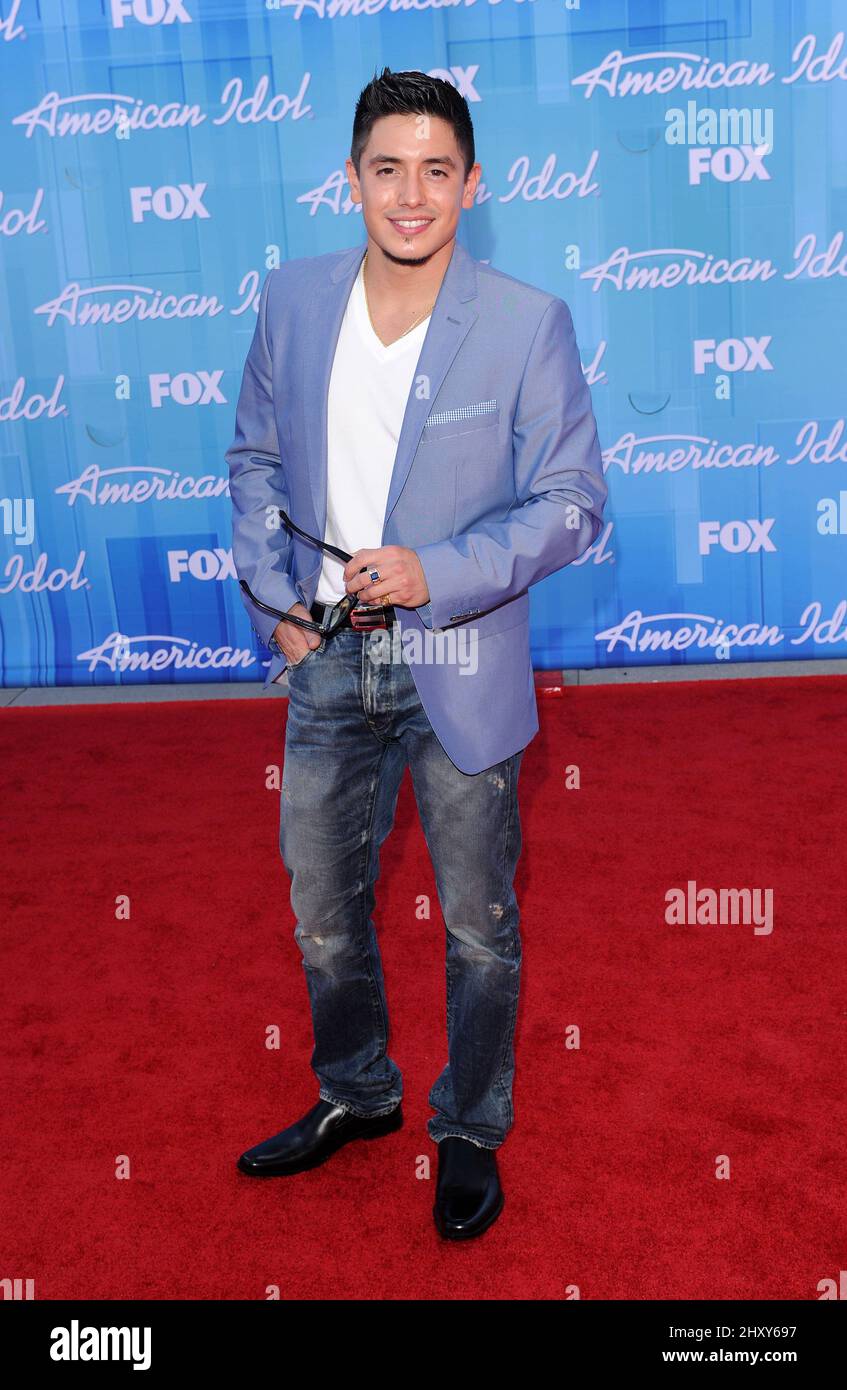Stefano Langone attends the 2012 American Idol Season 11 Finale held at ...