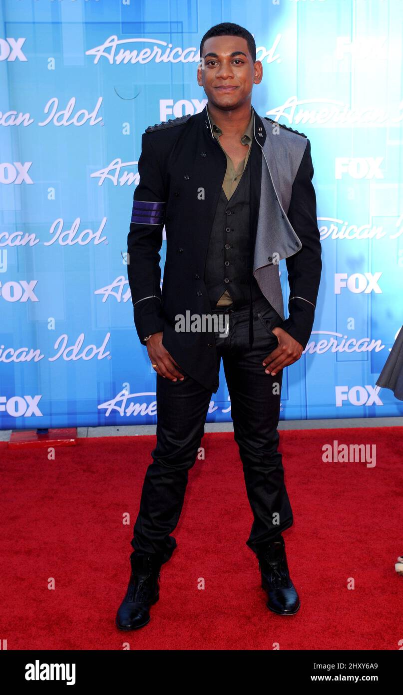 Joshua Ledet attends the 2012 American Idol Season 11 Finale held at ...