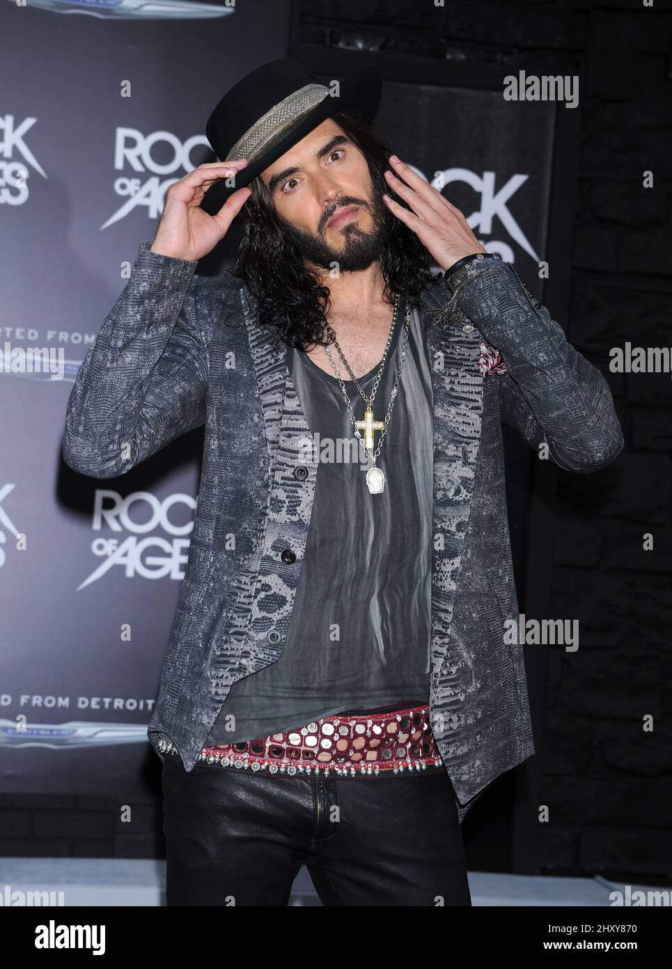 Russell Brand attend the "Rock of Ages" World Premiere held at Grauman ...