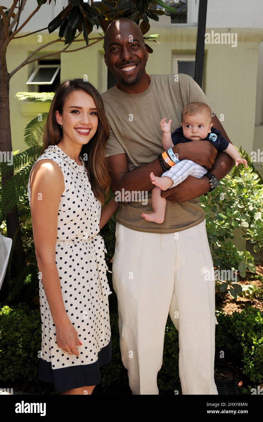 Jessica Alba and John Salley attends the 2012 Plush Event held at ...