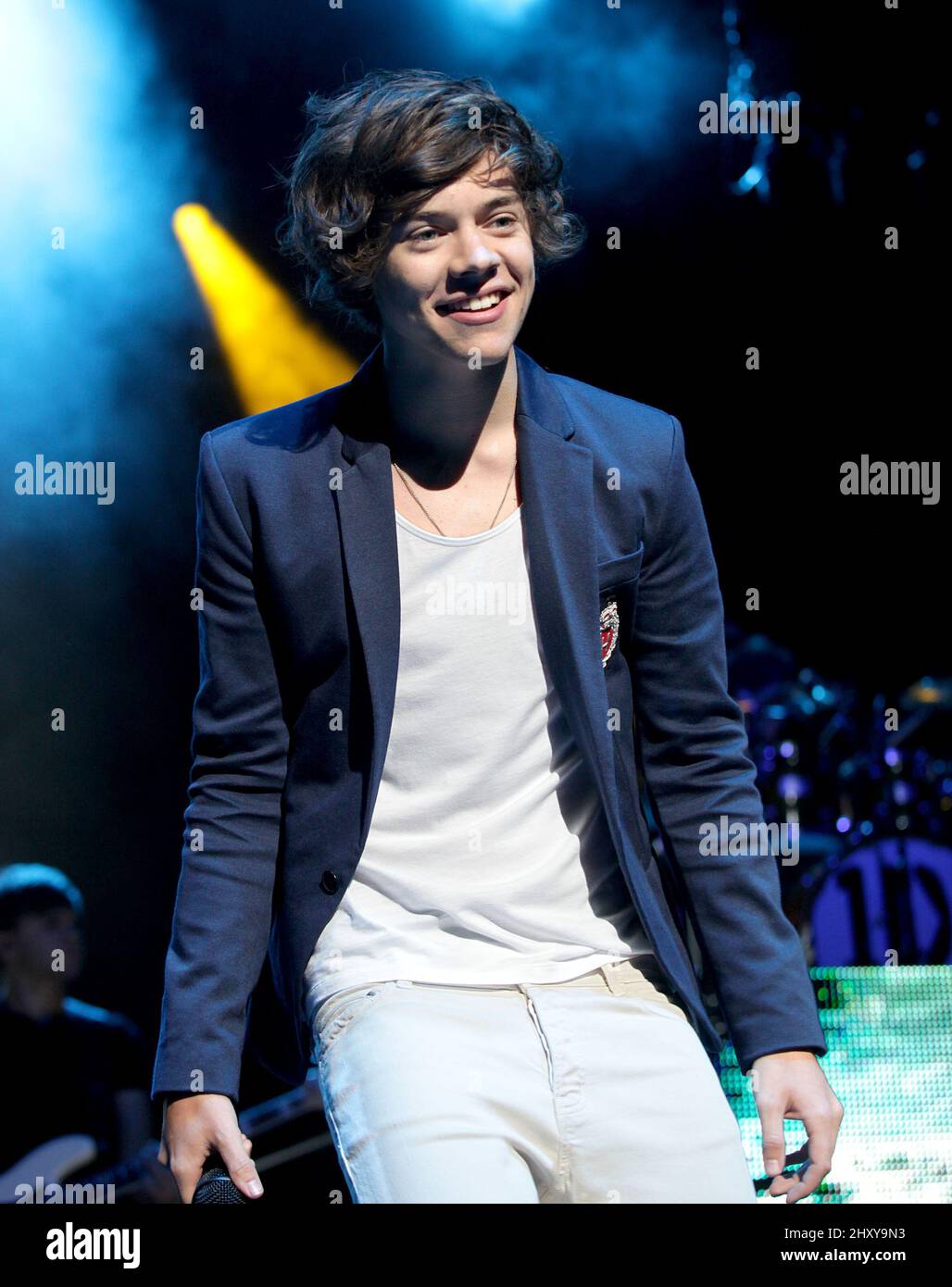 Harry Styles of One Direction performing live in concert at the Gibson ...
