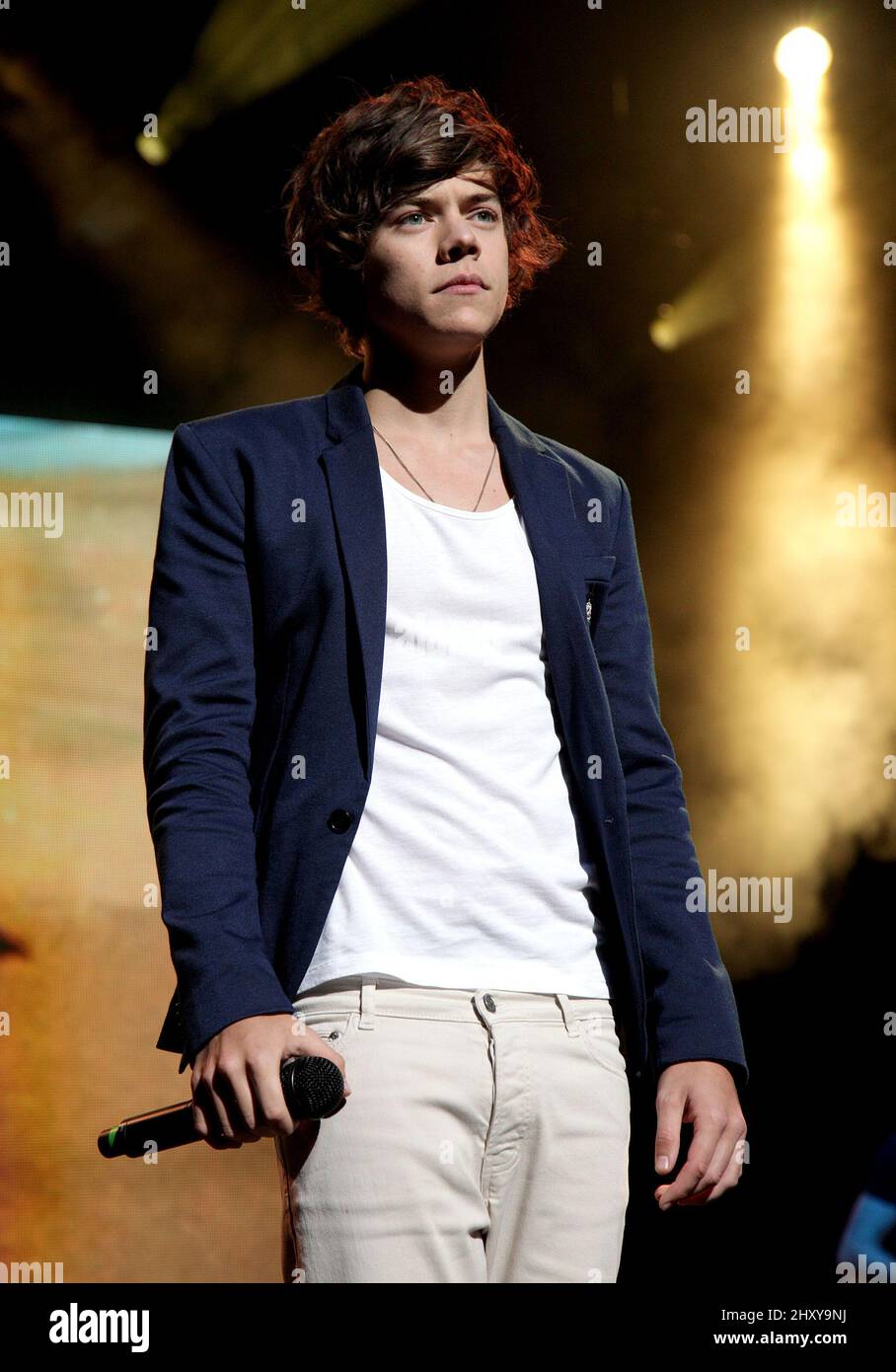 Harry Styles of One Direction performing live in concert at the Gibson ...