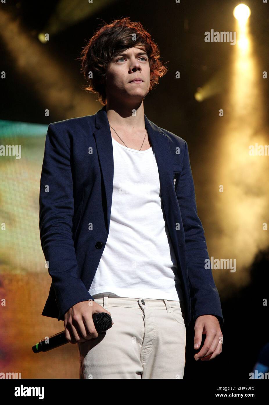 Harry Styles of One Direction performing live in concert at the Gibson ...