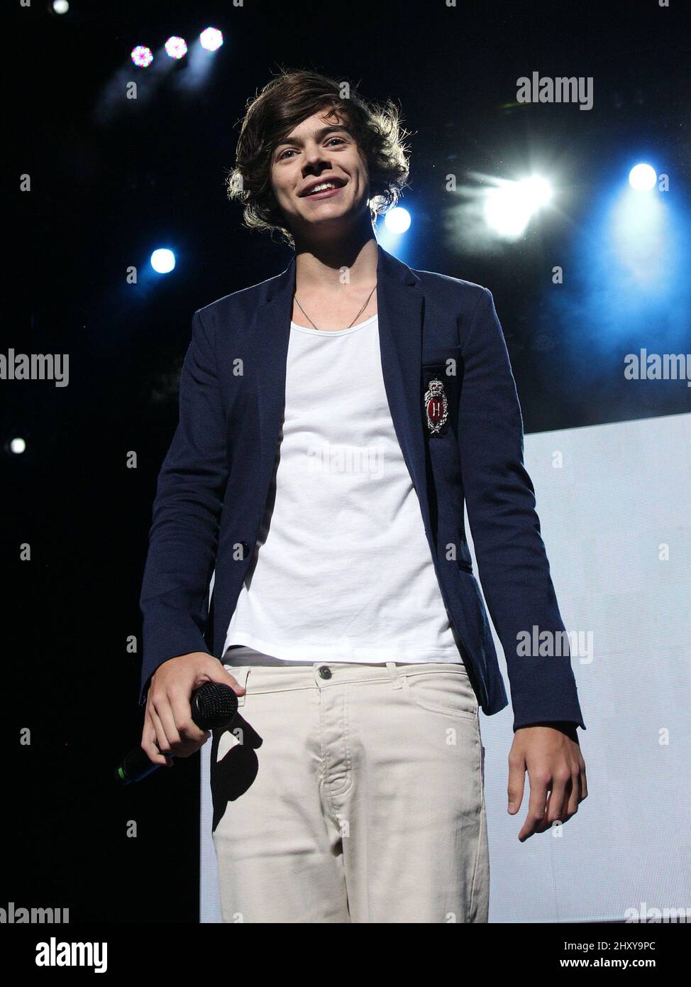 Harry Styles of One Direction performing live in concert at the Gibson ...