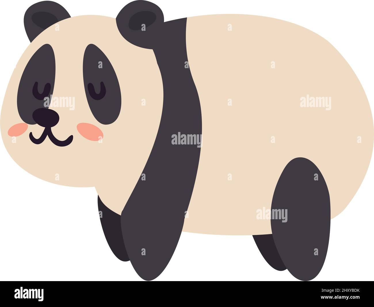happy panda doodle Stock Vector Image & Art - Alamy