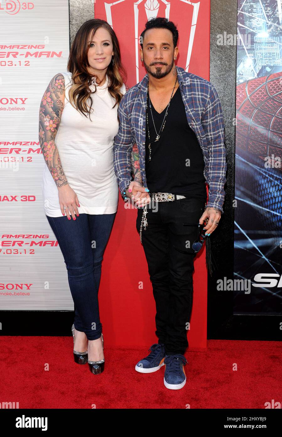 AJ Mclean and Rochelle Karidis attend the world premiere of 'The ...