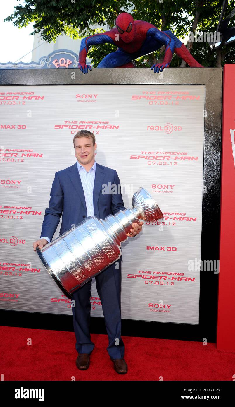 Dustin Brown attends the world premiere of 'The Amazing Spider-Man' at ...