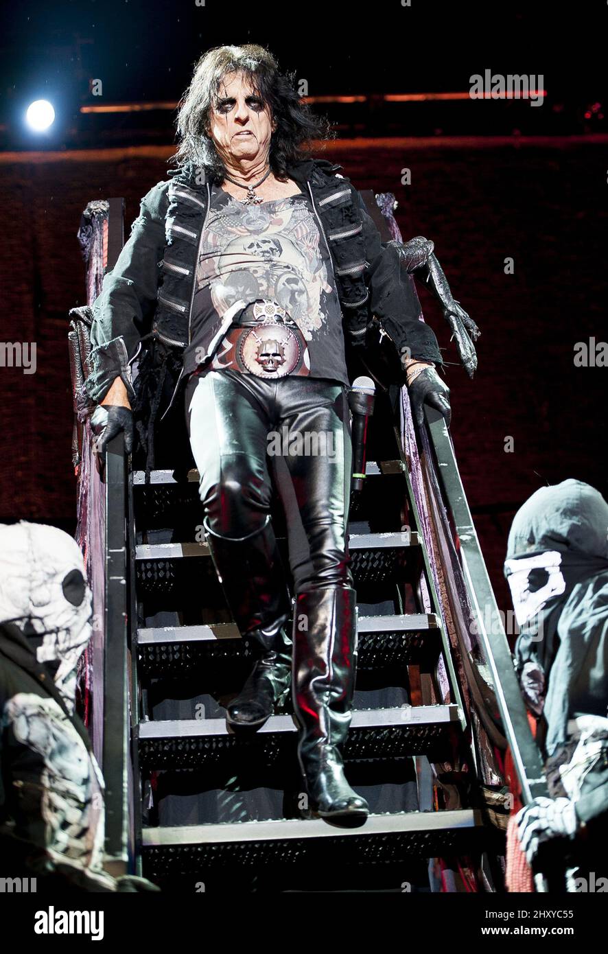 Alice Cooper performs live during his 2012 tour at the Raleigh ...
