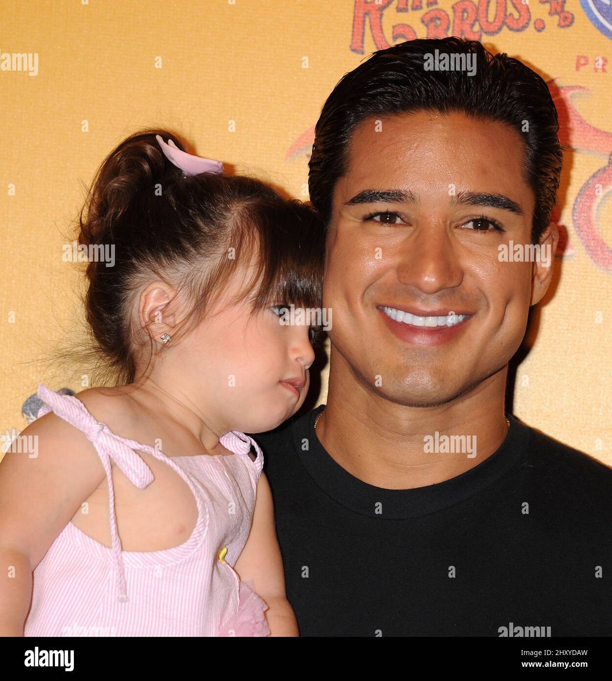 Mario Lopez and daughter Gia attends the premiere of "Dragons ...