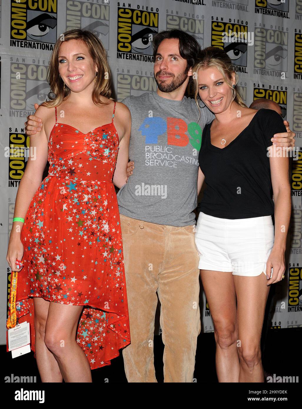July 13, 2012 San Diego, Ca. June Diane Raphael and Rebecca Romijn 2012 Comic Con - Day 2 "NTSF ...