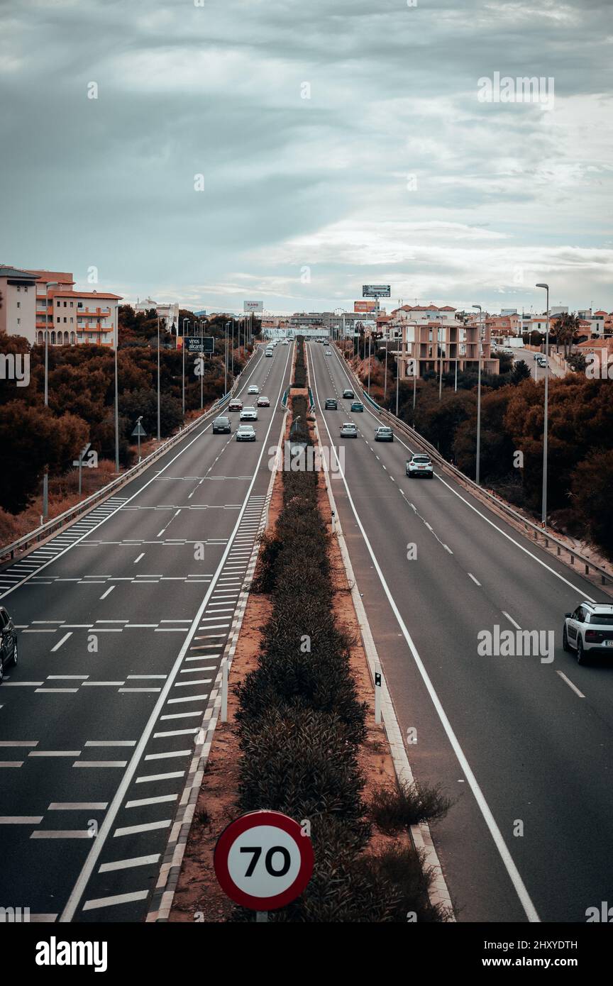 Highway full with cars hi-res stock photography and images - Alamy
