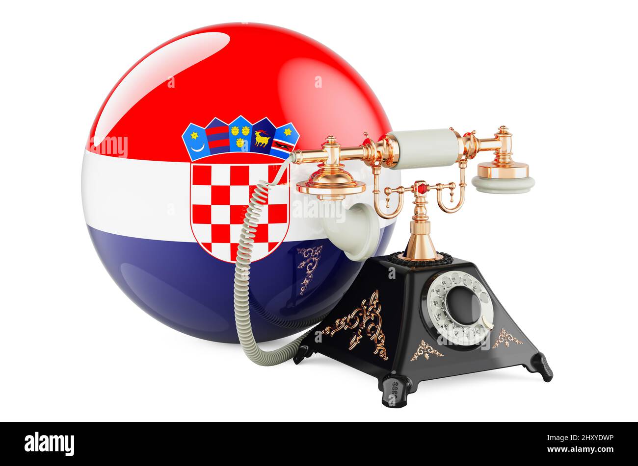 Phone with Croatian flag. Communication services in Croatia, concept ...