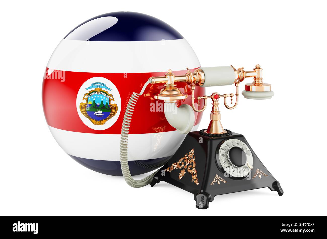 Phone with Costa Rican flag. Communication services in Costa Rica ...