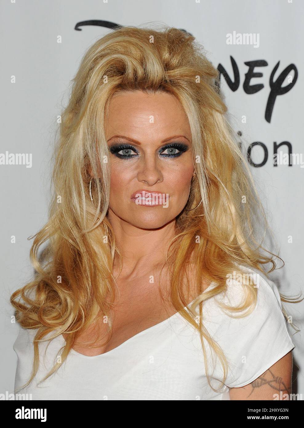 Pamela Anderson attending the Disney ABC Television Group 2012 Summer ...