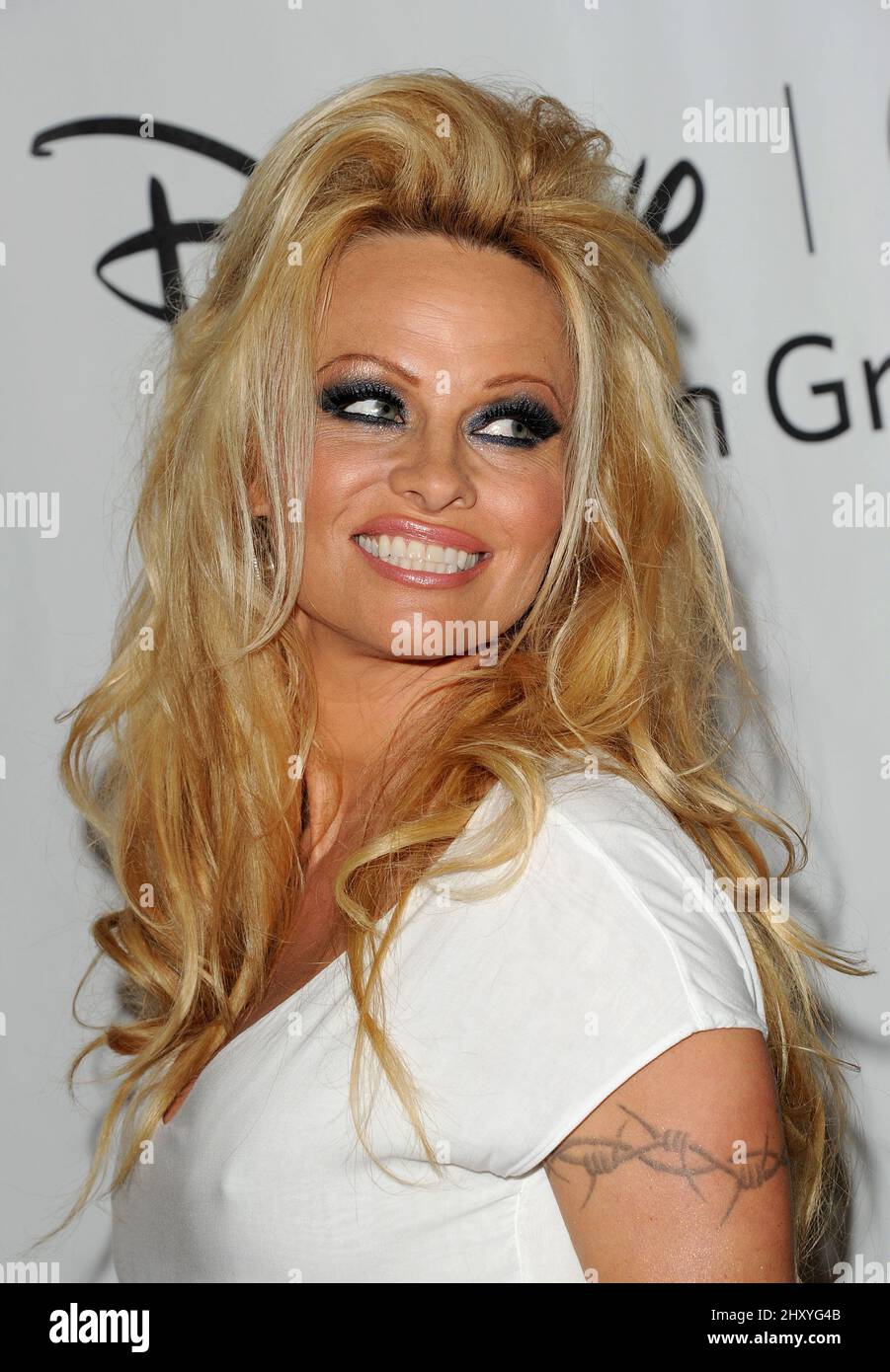 Pamela Anderson attending the Disney ABC Television Group 2012 Summer ...