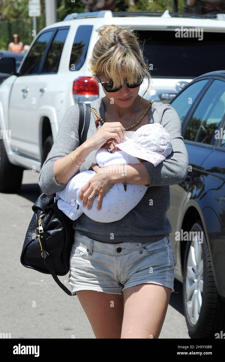 Elsa Pataky and daughter India are seen out and about in Santa Monica ...