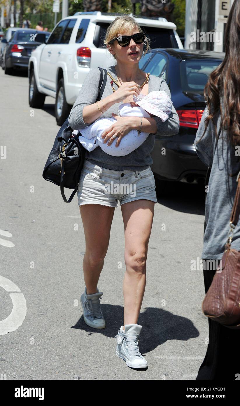 Elsa Pataky and daughter India are seen out and about in Santa Monica ...