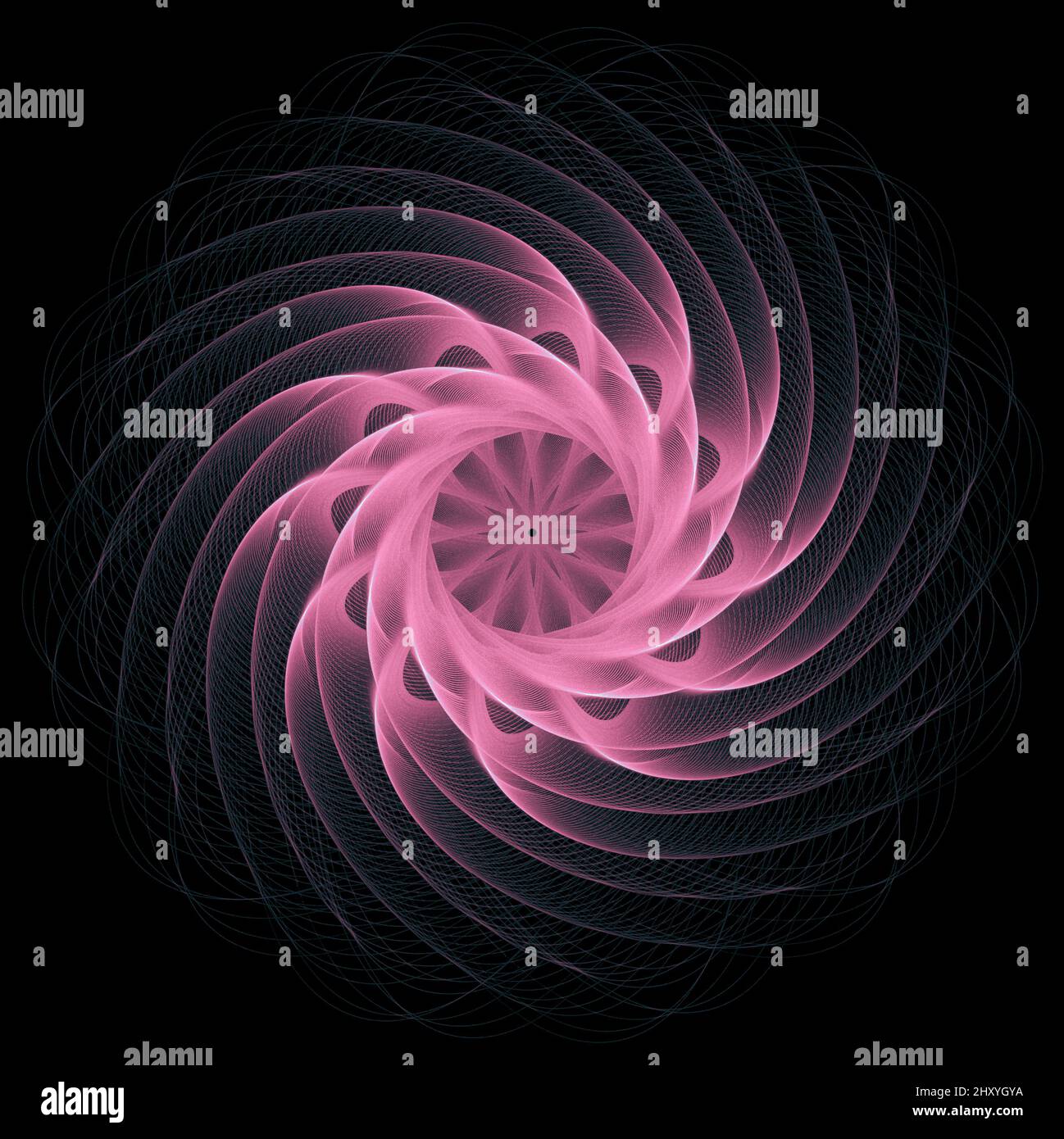 Colorful geometric patterns of long exposure pendulum laser beam Stock ...