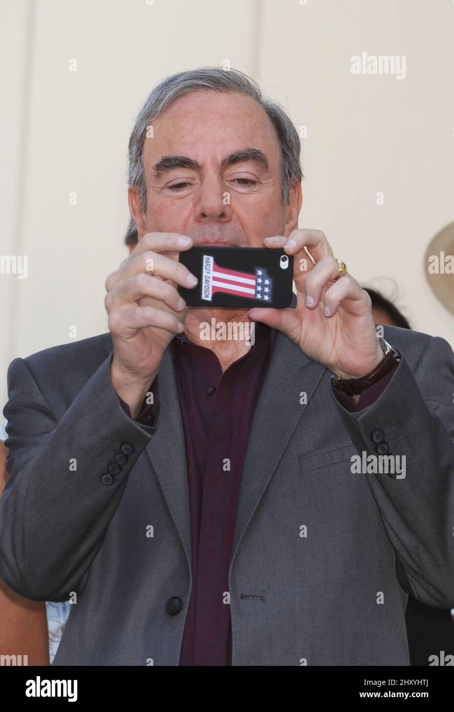 Neil Diamond as he is honored with a star on the Hollywood Walk of Fame ...