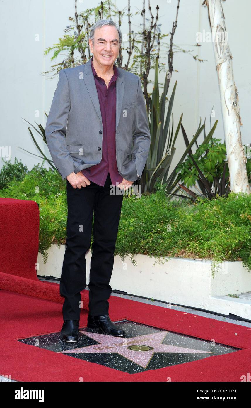 Neil Diamond as he is honored with a star on the Hollywood Walk of Fame ...