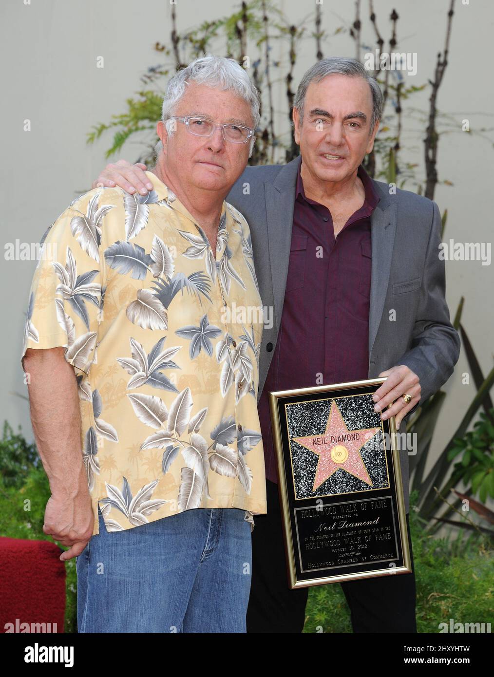 Neil Diamond and Randy Newman as Neil Diamond is honored with a star on ...