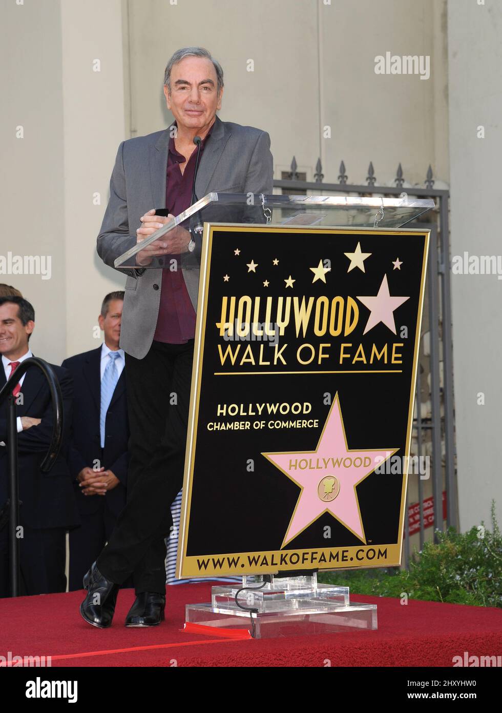 Neil Diamond as he is honored with a star on the Hollywood Walk of Fame ...