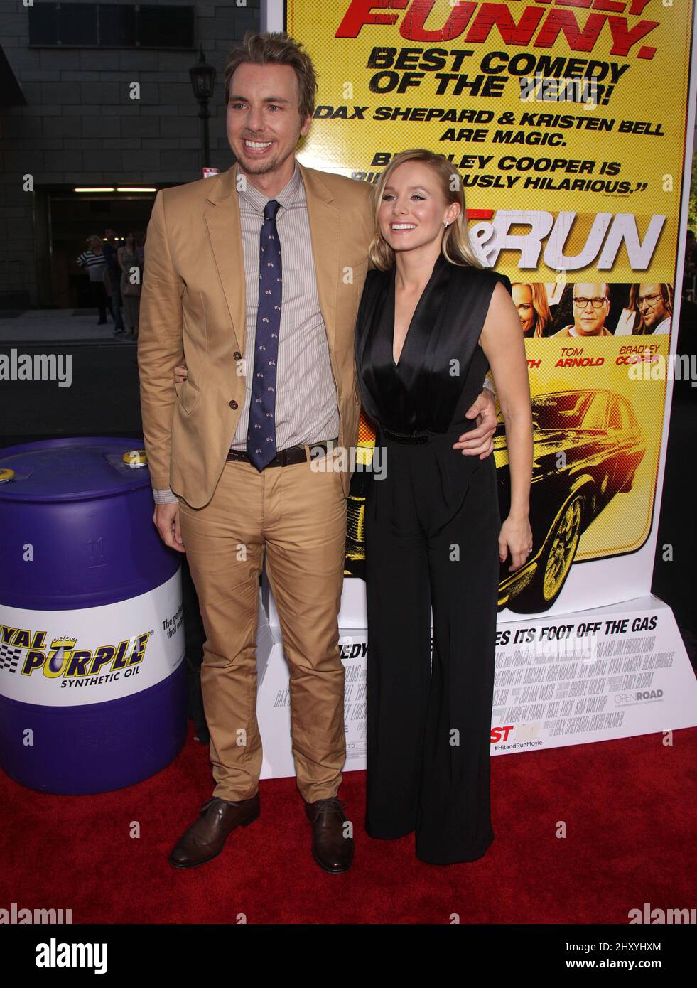 Dax Shepard & Kristen Bell attends the "Hit and Run" Los Angeles ...
