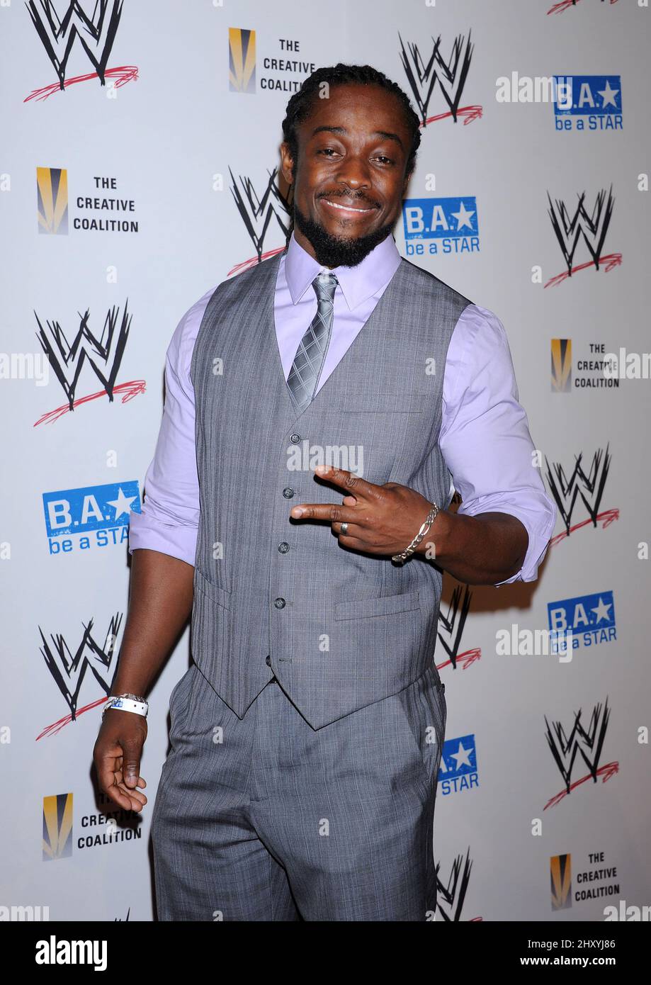 Kofi Kingston attends the WWE SummerSlam VIP Kick-Off Party held at the ...