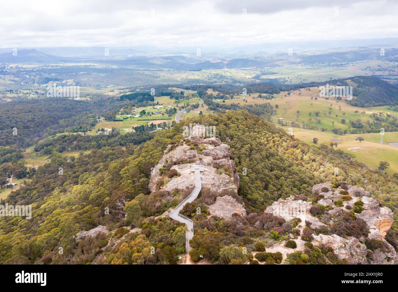 Drone aerial photograph of Hassan’s Walls walkway and lookout near ...