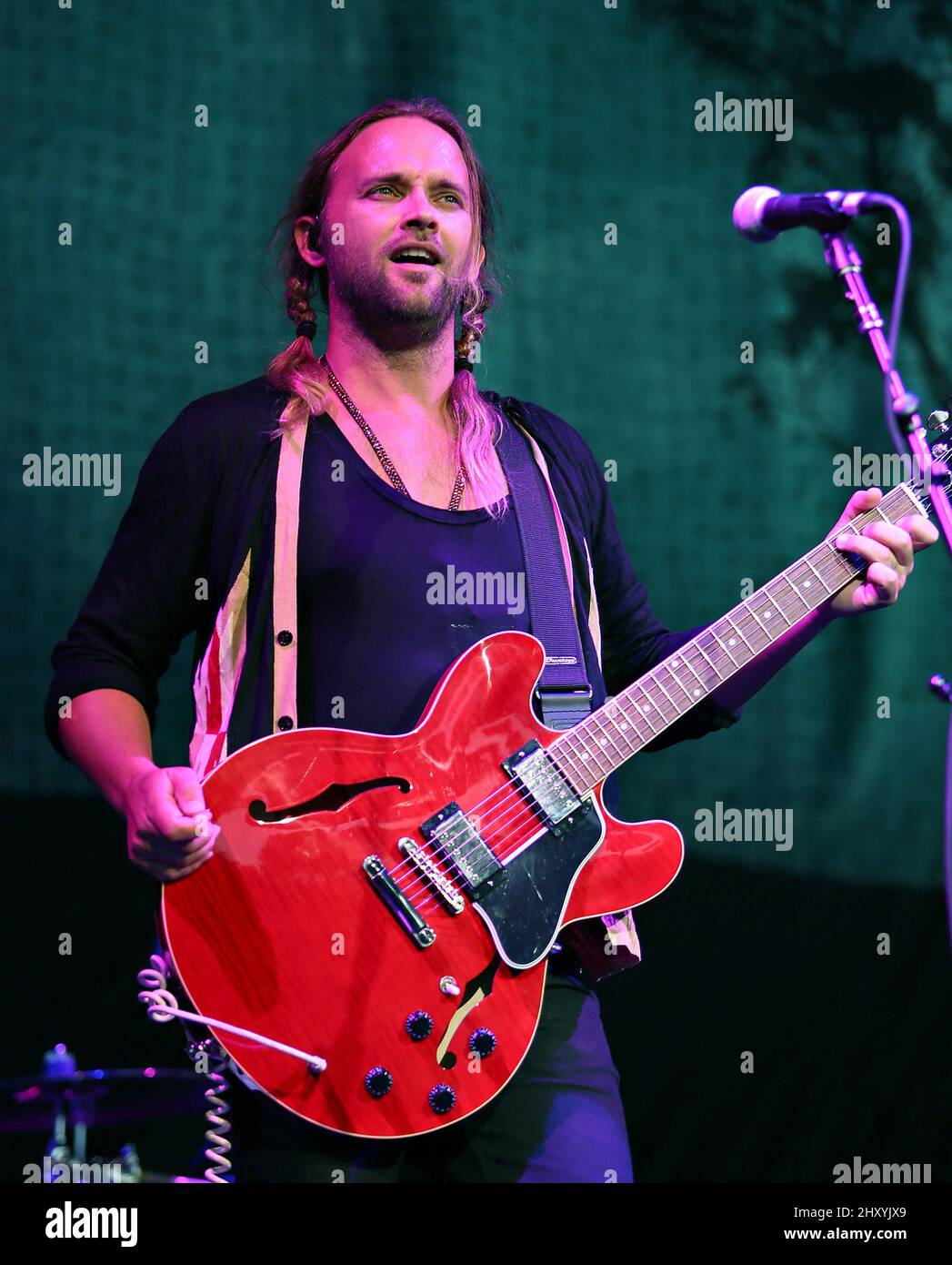 Chad Wolf of Carolina Liar performing live in concert at the Bethel ...