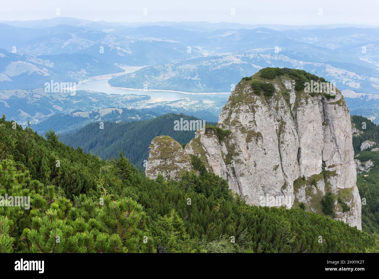 Scenic view of the Ceahlau Massif mountains in Romania Stock Photo - Alamy