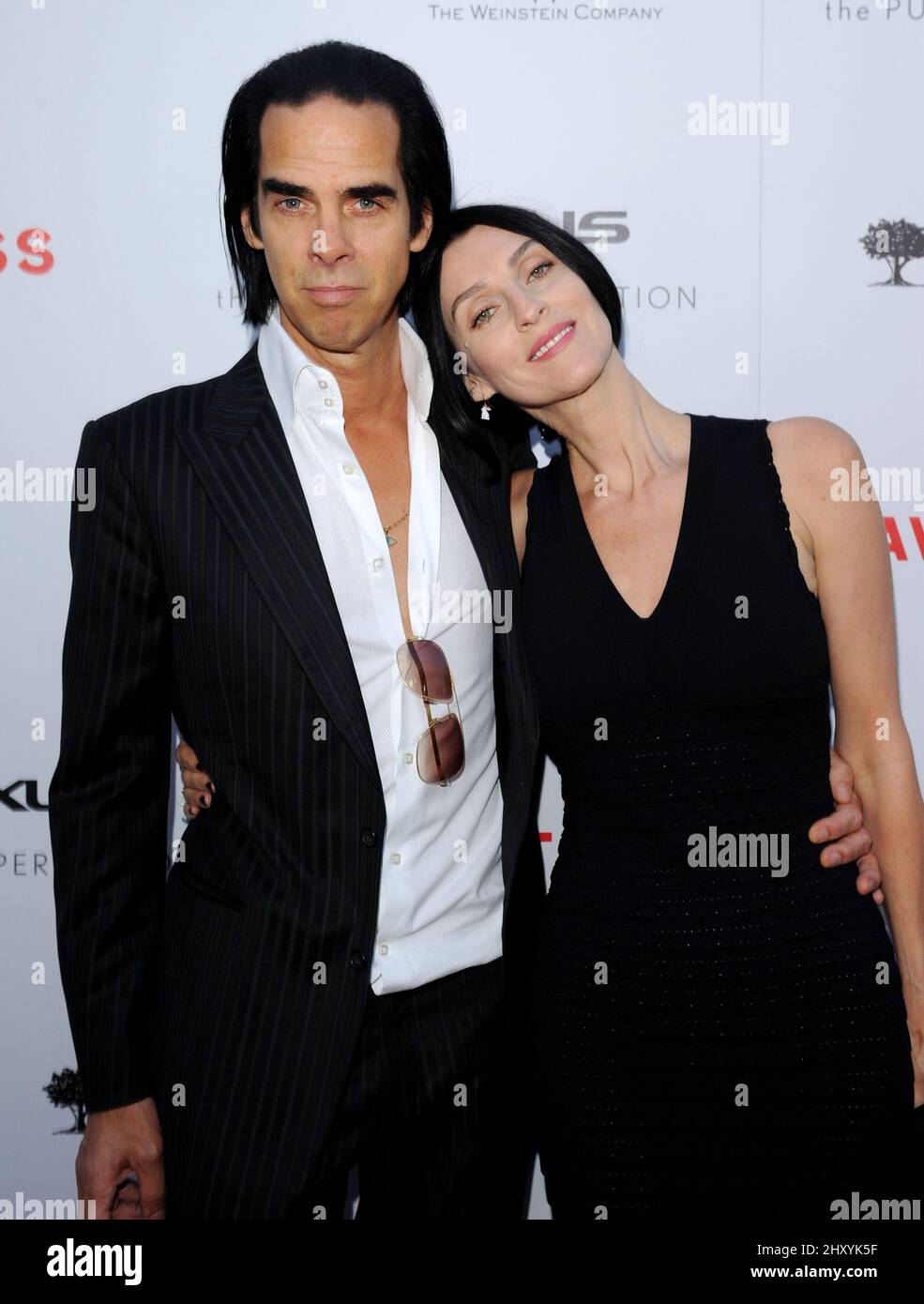 Nick Cave and his wife attends the "Lawless" premiere held at the ...