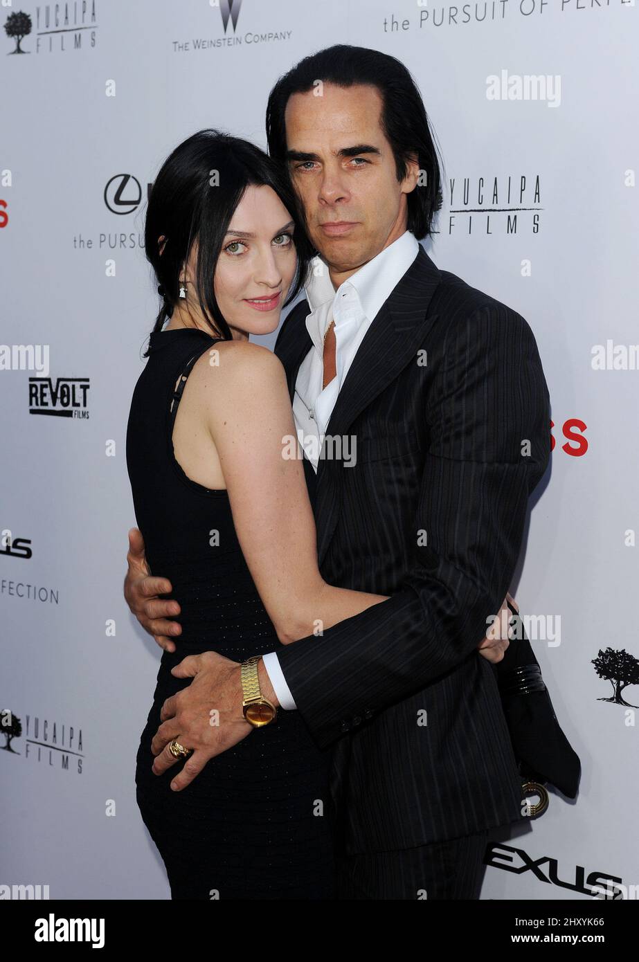 Nick Cave and his wife attends the "Lawless" premiere held at the ...