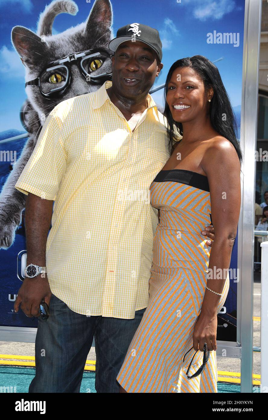 Michael Clarke Duncan and Omarosa Manigault attending "Cats & Dogs: The ...