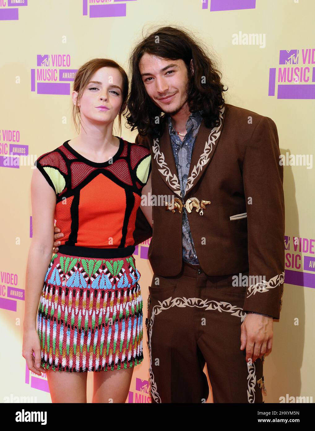 Emma ezra miller arriving at the mtv video music hi-res stock ...