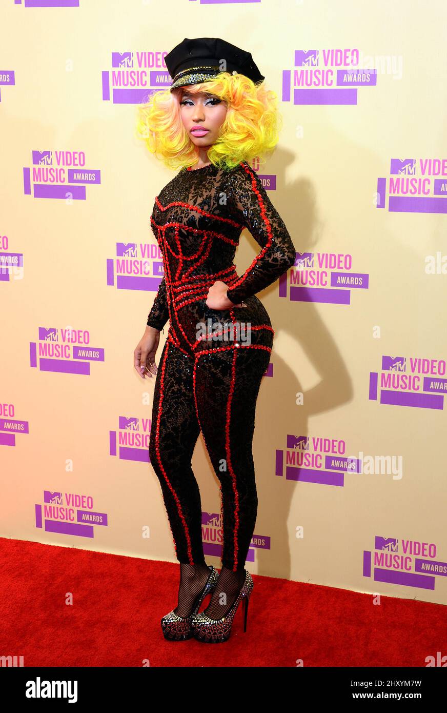 Nicki Minaj arriving at the 2012 MTV Video Music Awards at Staples ...