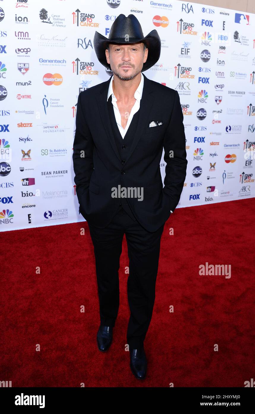 September 7, 2012 Los Angeles, Ca. Tim McGraw "Stand Up To Cancer ...