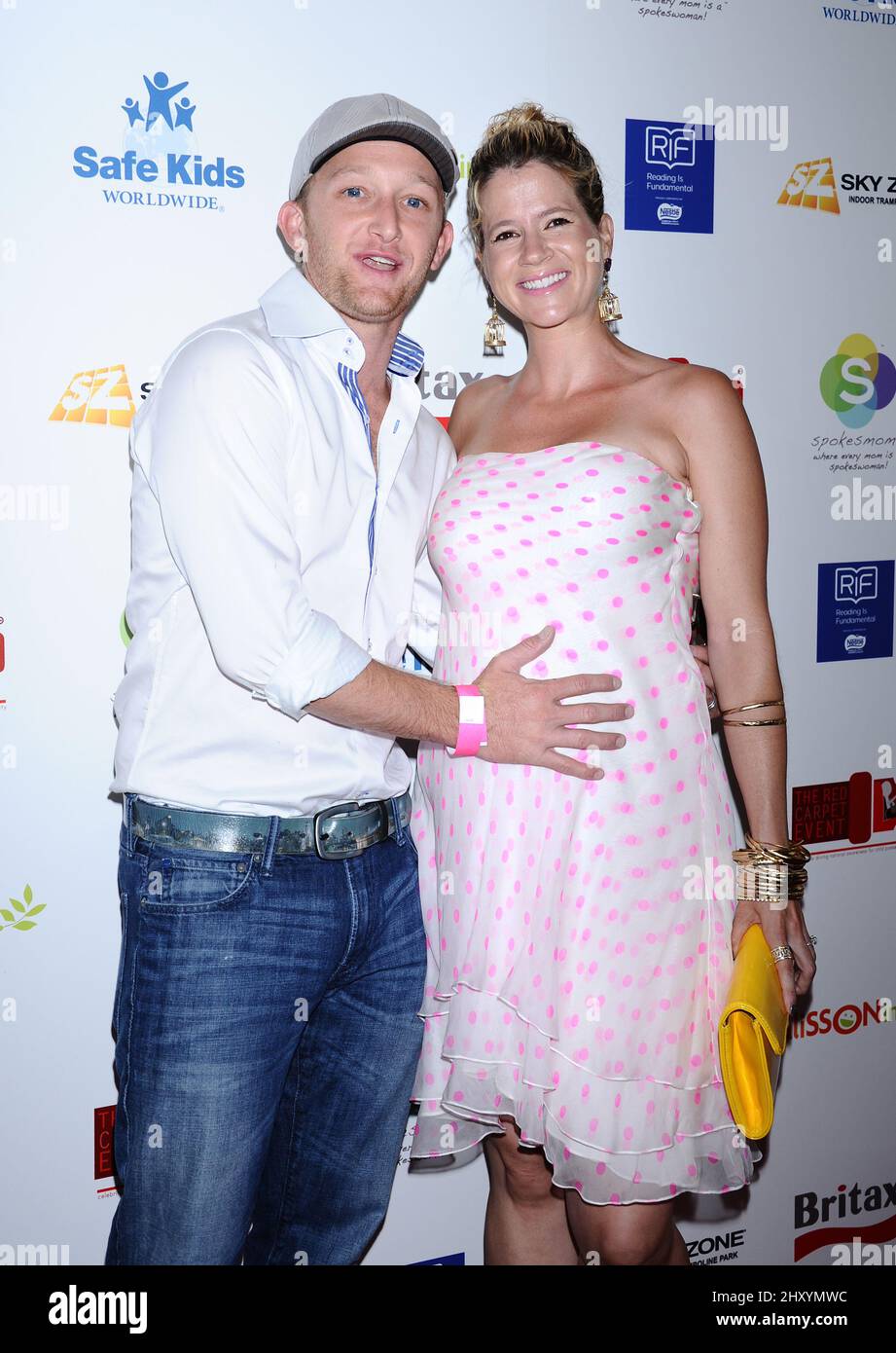 Eric Laden and wife Katy during the Red CARpet event hosted by Britax ...