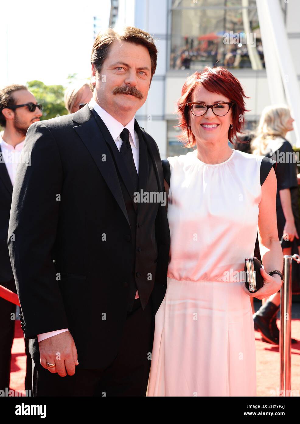 Megan mullally nick offerman hi-res stock photography and images - Alamy