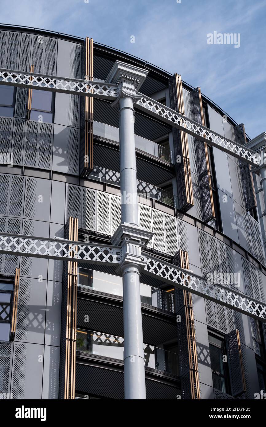 Gasholders building: block of flats, built inside disused historic ...