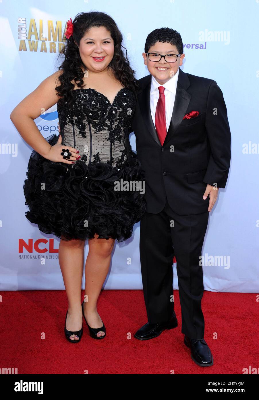 Raini Rodriguez and Rico Rodriguez attends the 2012 NCLR ALMA Awards ...