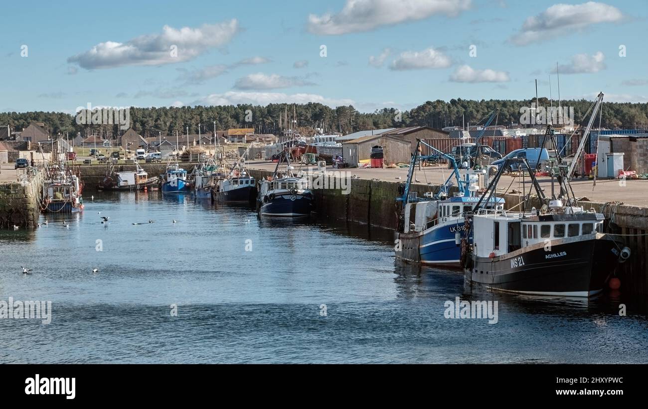 Hopeman harbour hi-res stock photography and images - Alamy