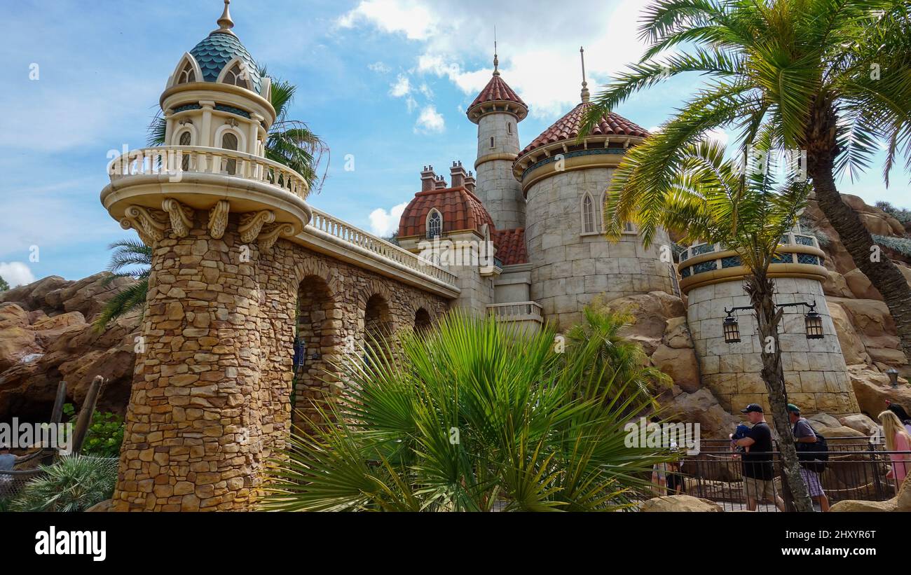 Orlando, FL USA - May 11, 2019: Ariel Grotto Little Mermaid ride at ...