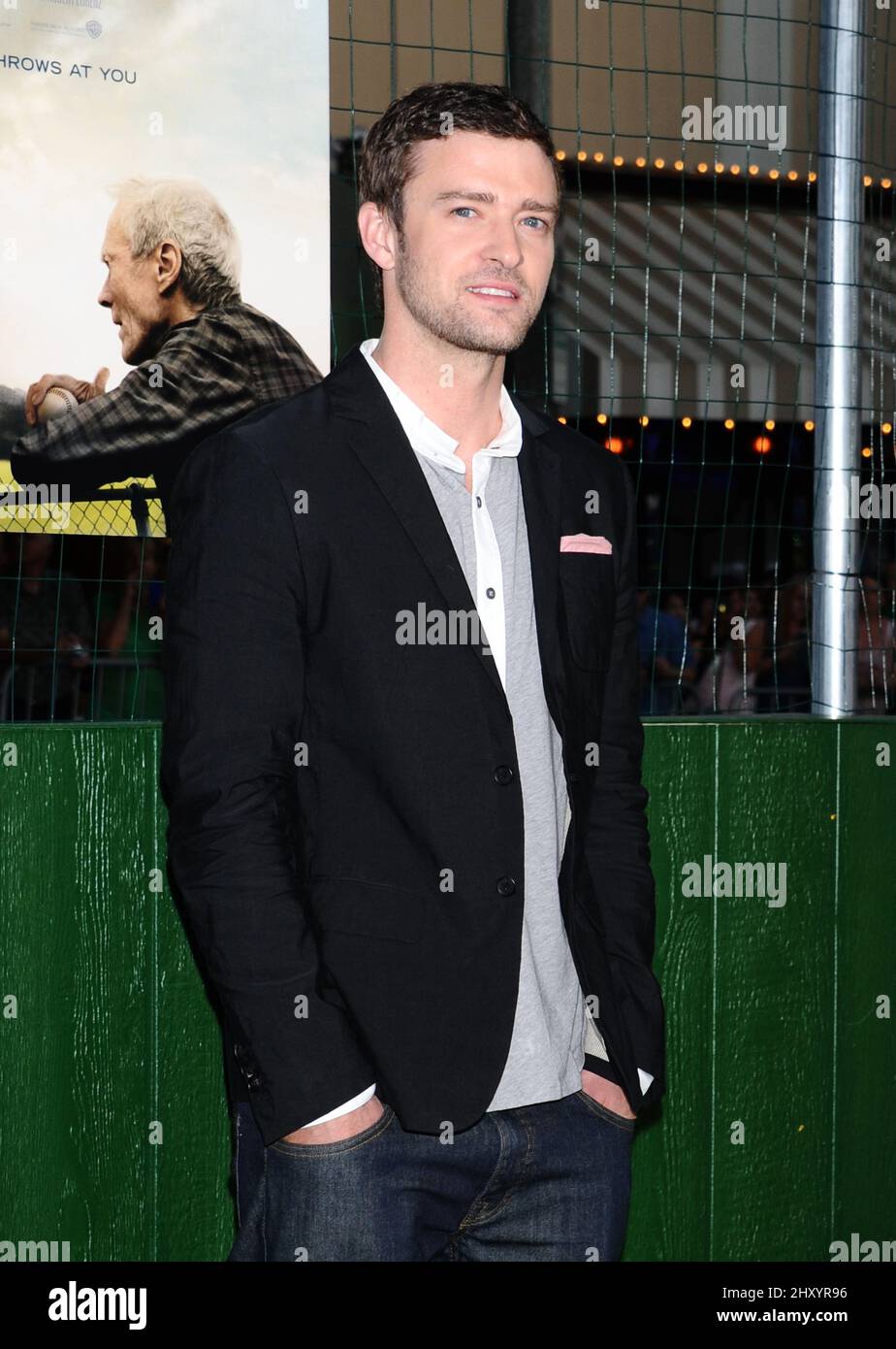 Justin Timberlake attending the premiere of 'Trouble With The Curve' in ...