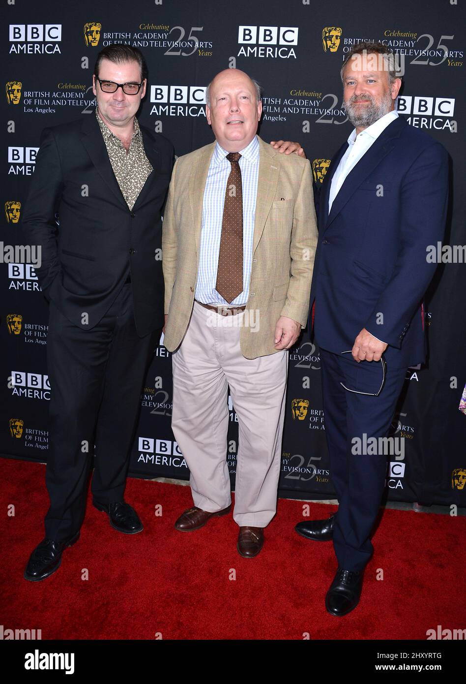 Hugh Bonneville, Juian Fellows, Brendan Coyle during the BAFTA Los ...