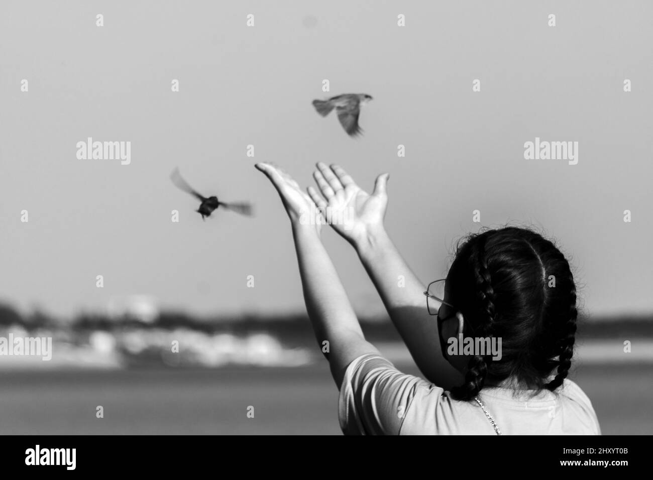 Releasing her hair hi-res stock photography and images - Alamy